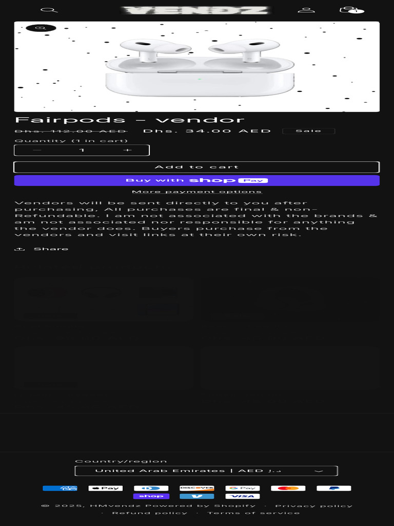 Fairpods - Vendor - HMvendz | PDF