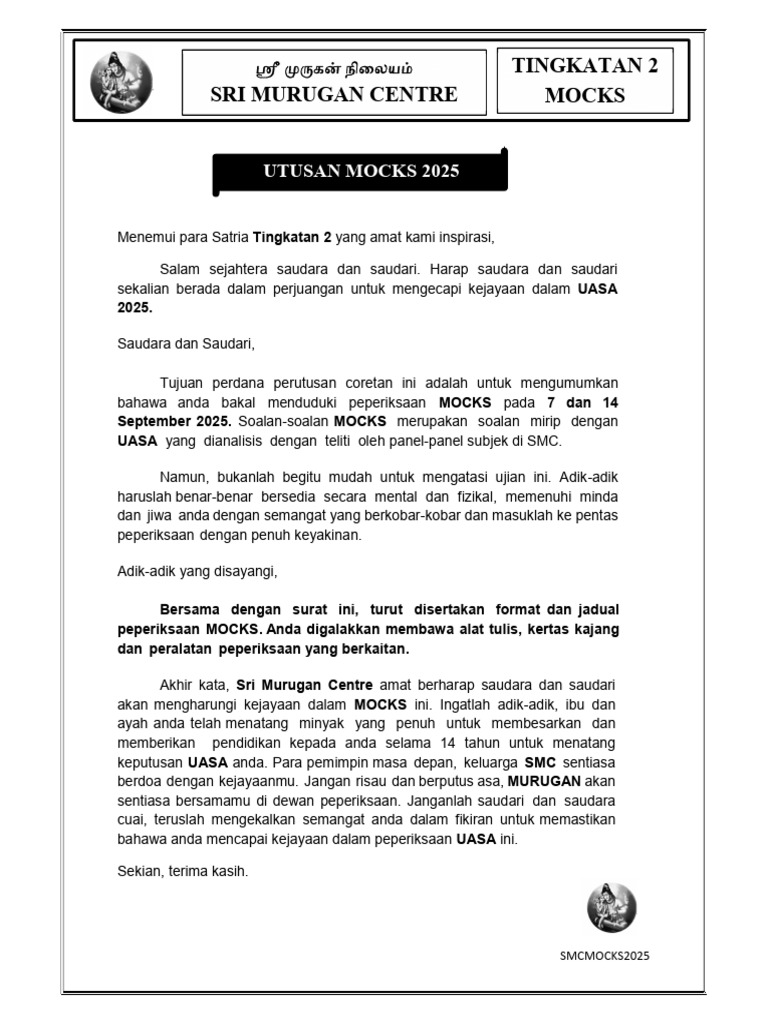 MOCKS LETTER F2 | PDF