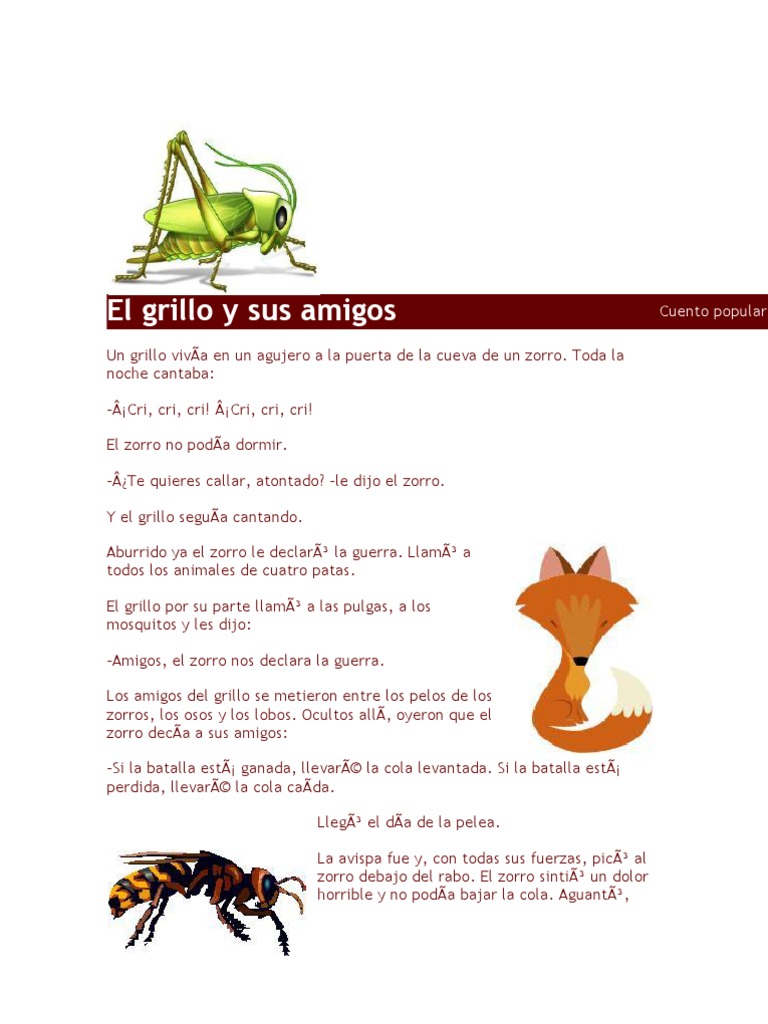 El Grillo y Sus Amigos | PDF | Pollo | Ocio