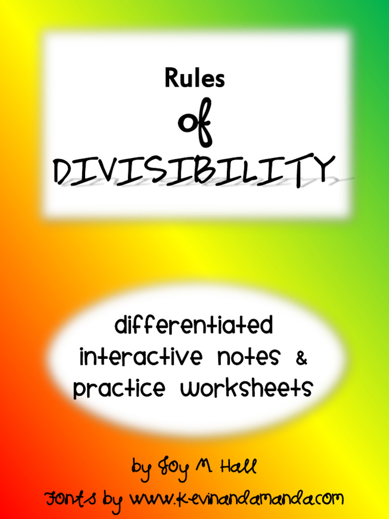 Divisibility Rules Worksheets | PDF | Numbers | Chess Openings