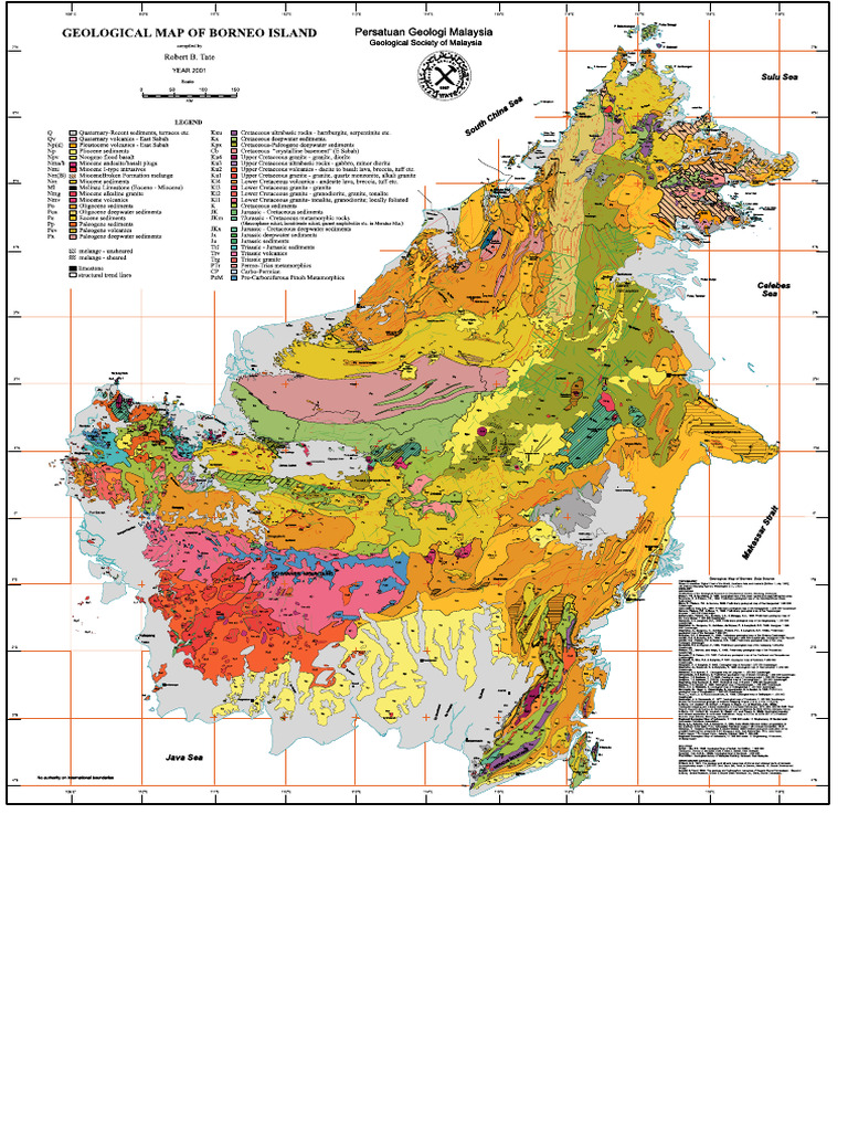 Detailed Geological Map Borneo | PDF