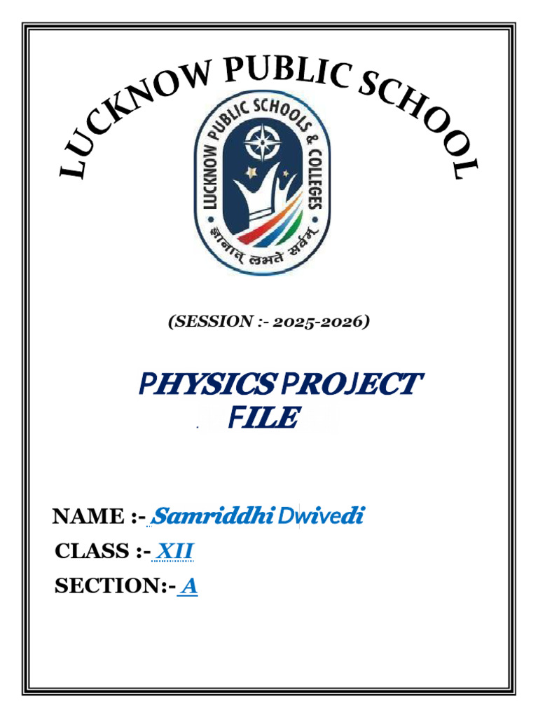 Chemistry Physics Lab Project Manual | PDF