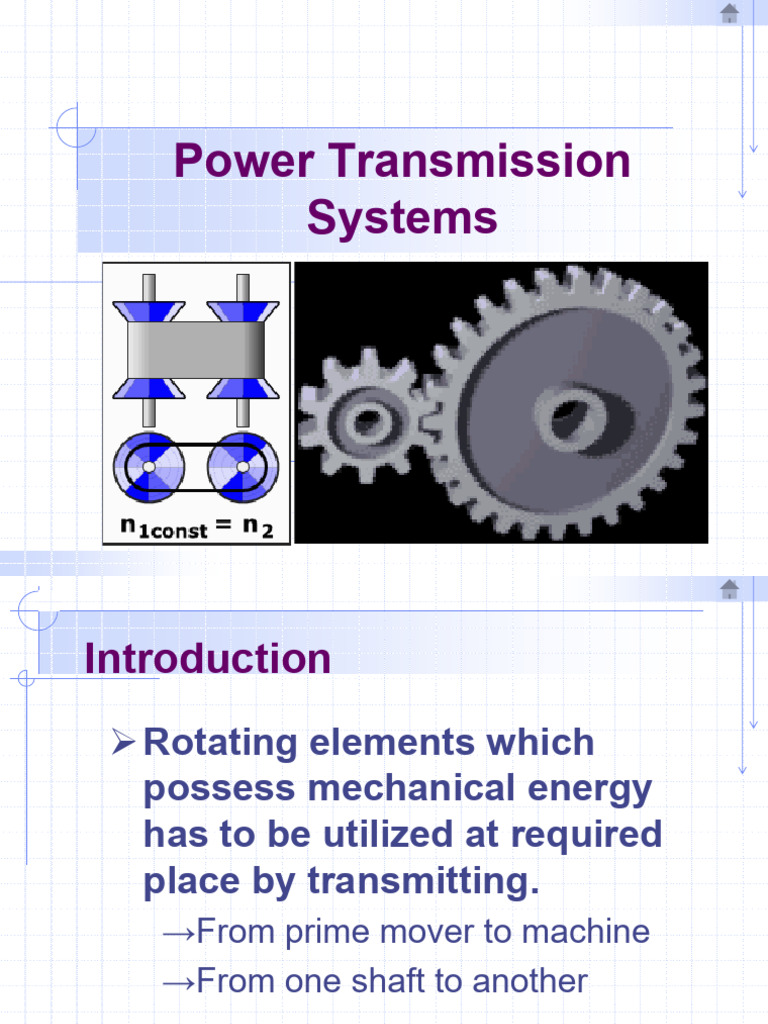 Power Transmission Systems Overview | PDF | Belt (Mechanical) | Mechanics