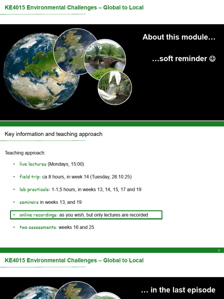 Global Environmental Challenges Overview | PDF | Natural Environment ...