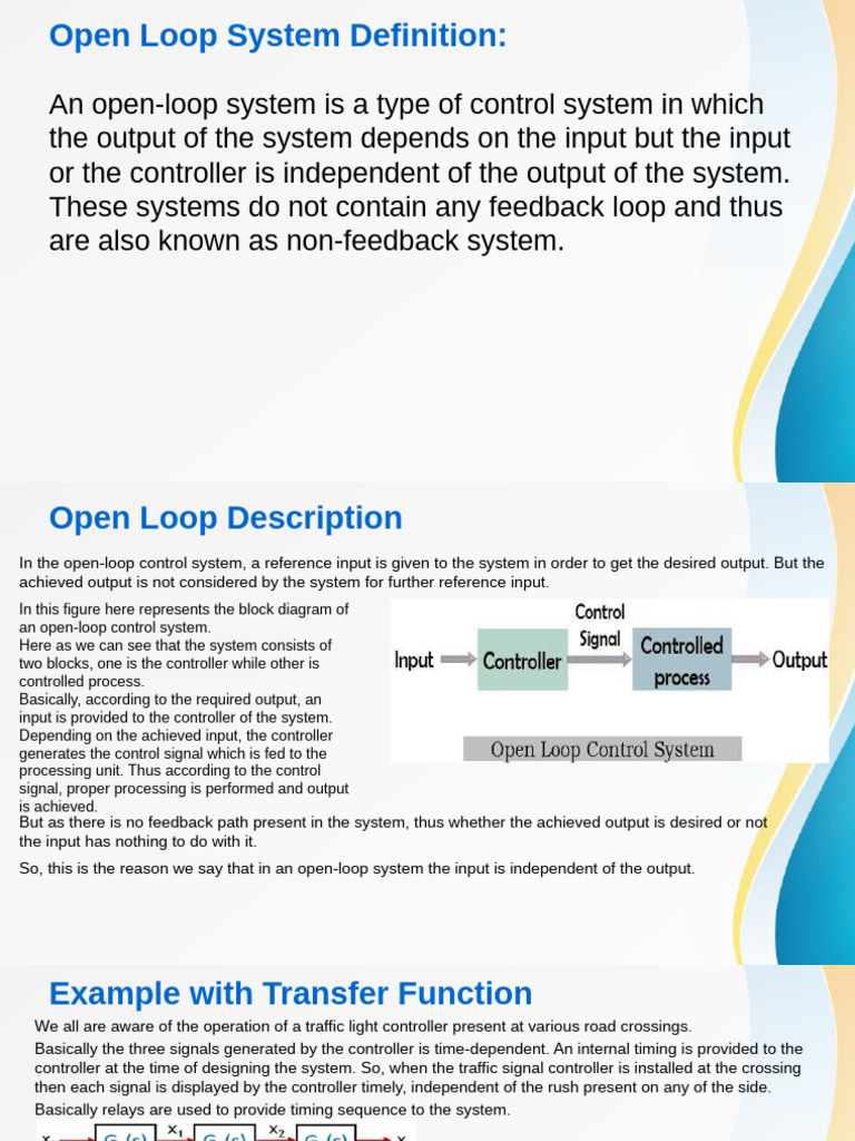 Open and Closed Loop Systems | PDF | Feedback | Control Theory