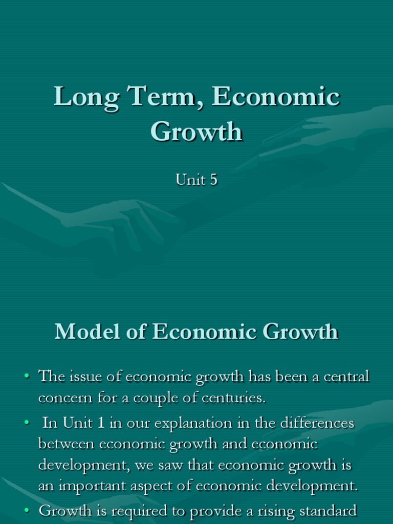 Long Term, Economic Growth | PDF | Development Economics | Economic Growth