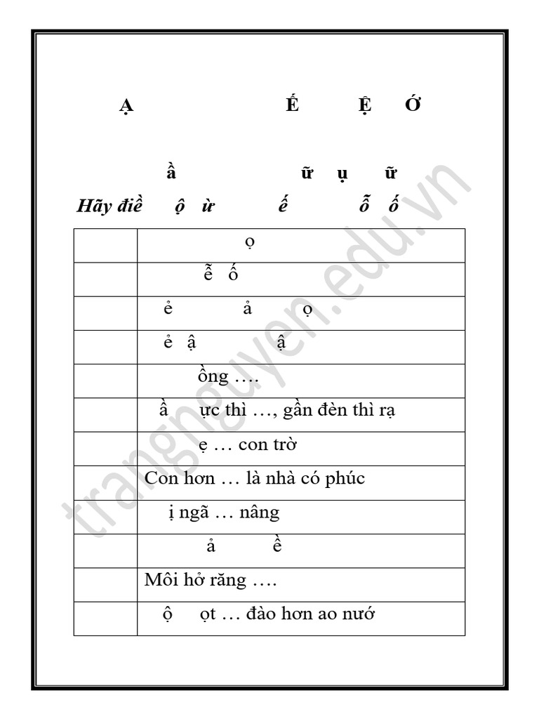 Cam Nang TV Lop 3 | PDF
