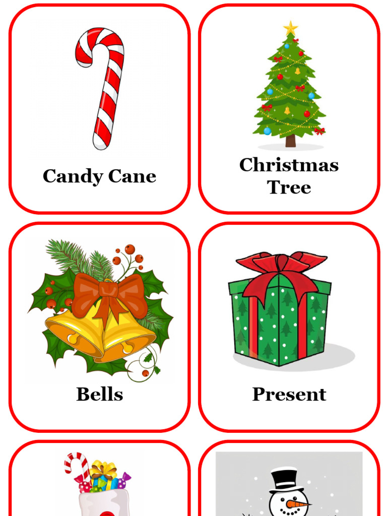 Flashcards - Christmas & New Year | PDF