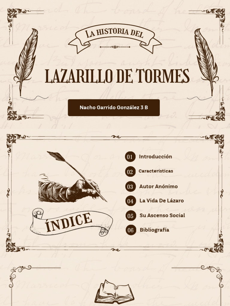 Presentación Del Lazarillo de Tormes Nacho Garrido González ...