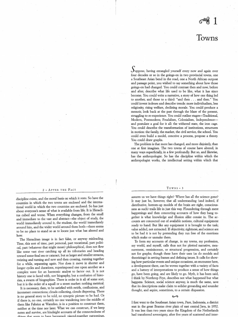 4.3 Geertz After The Fact-1 | PDF