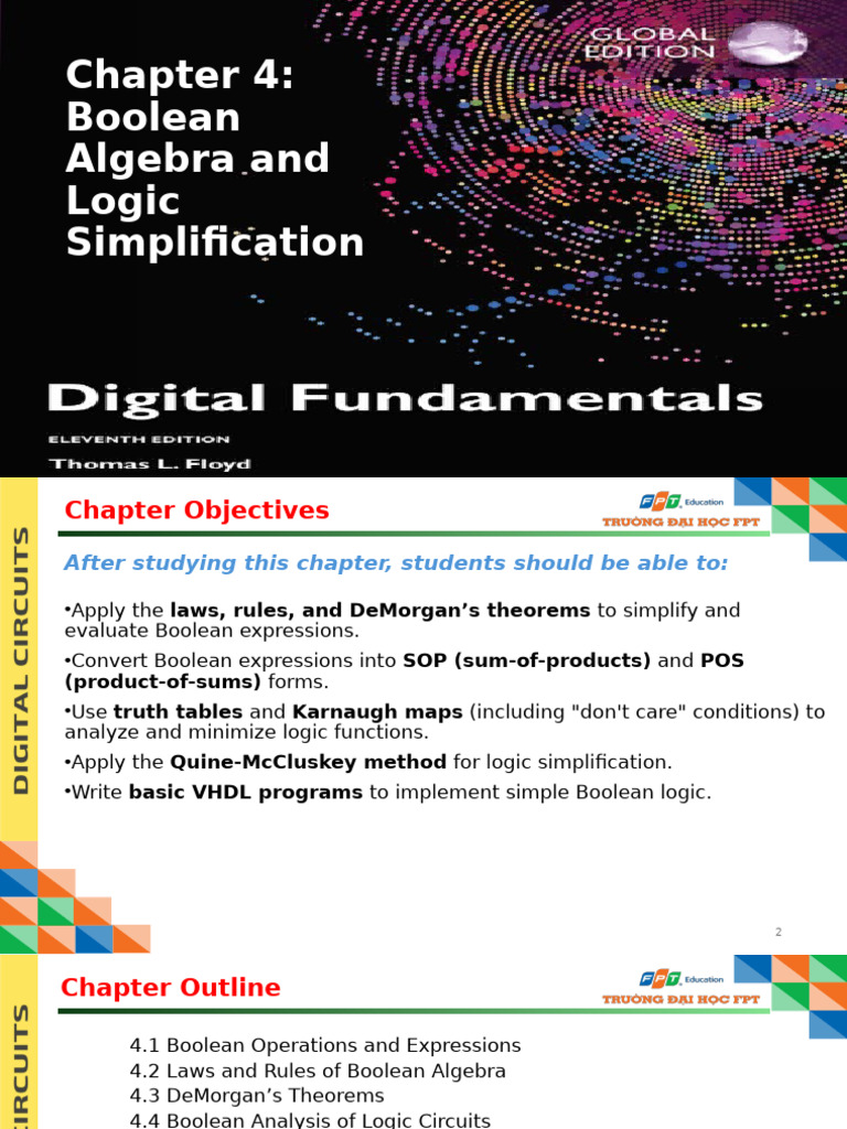 Chapter 4_Boolean Algebra and Logic Simplification | PDF | Boolean ...