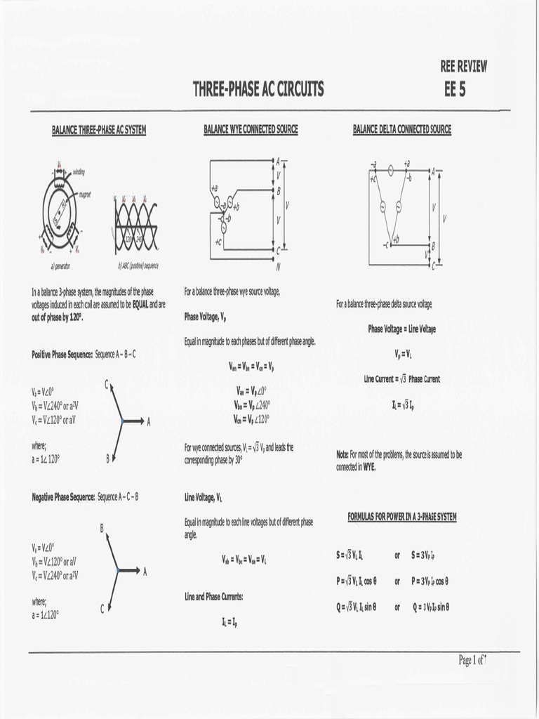 Three Phase Ac Circuits | PDF