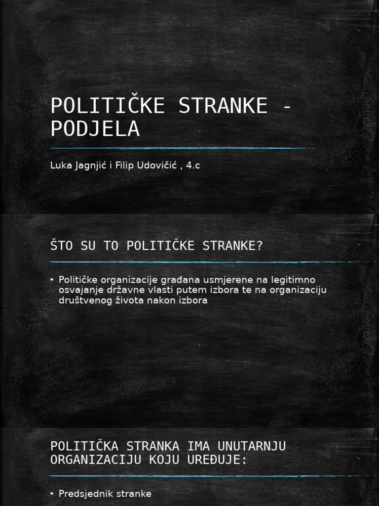 Političke Stranke - Podjela | PDF