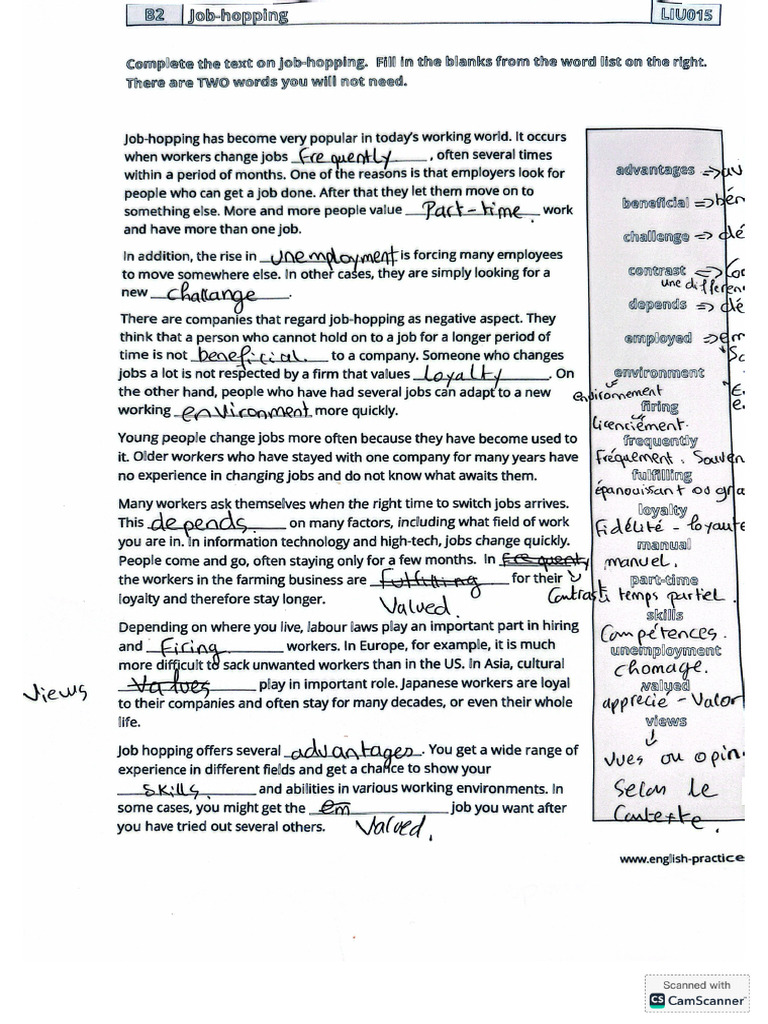 Devoirs Anglais | PDF