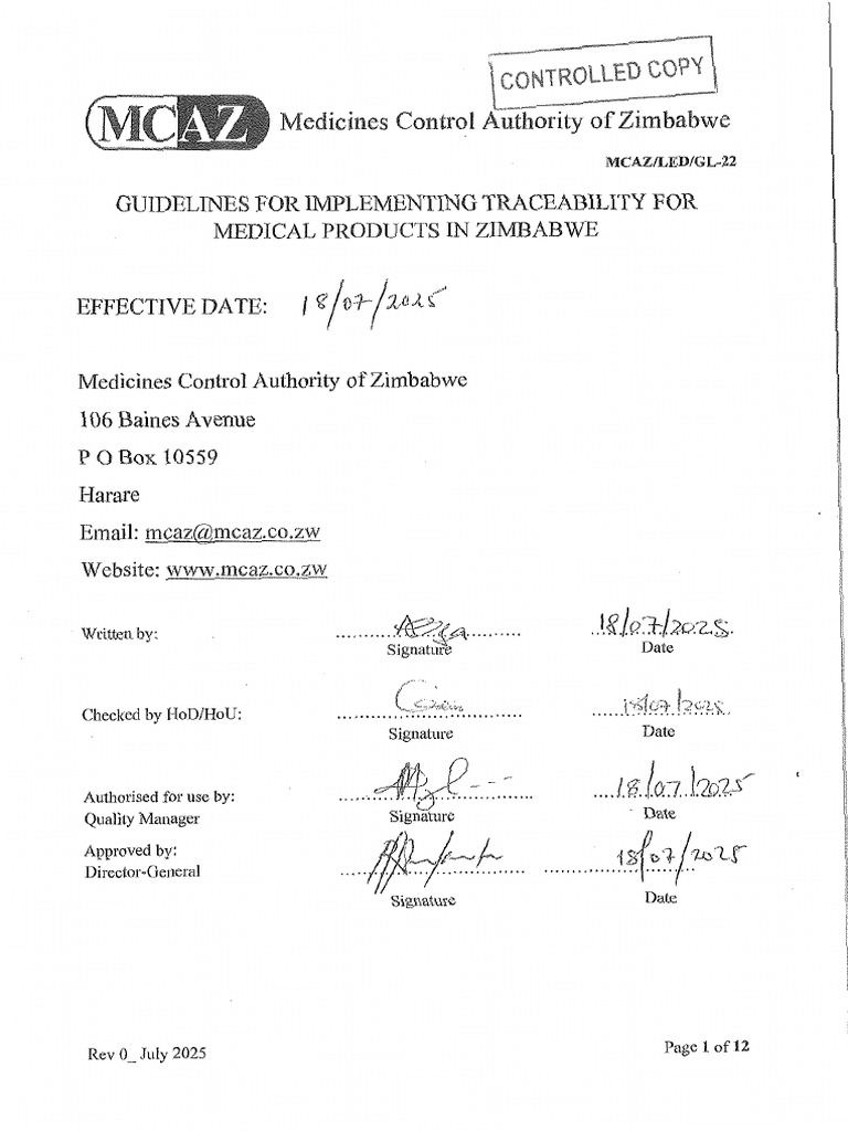 Guidelines For Traceability of Medical Products | PDF | Barcode