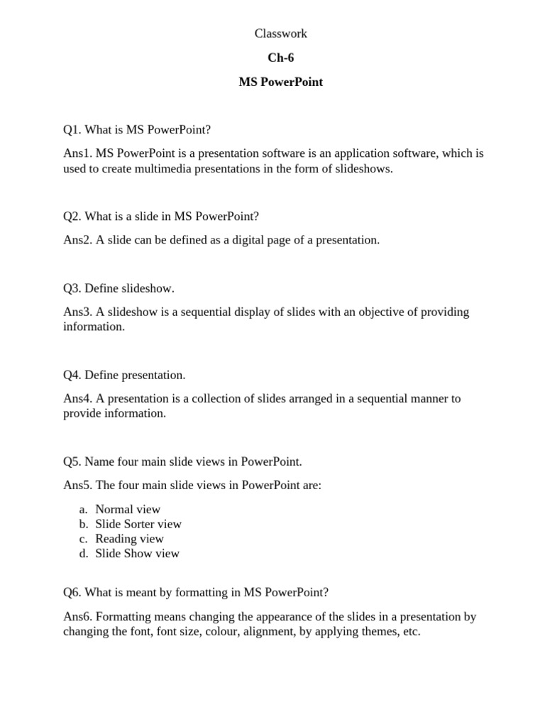 PT3 Class 5 Ch6 MS PowerPoint | PDF