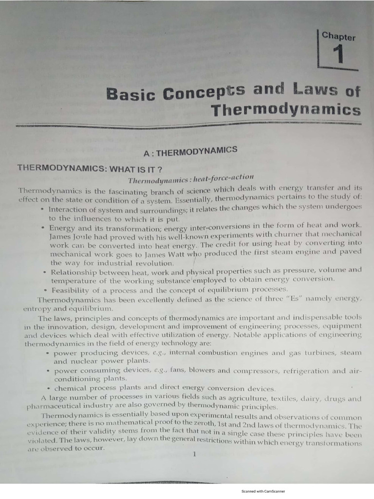 Thermodynamics Handout | PDF