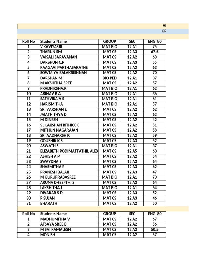 2nd 1 - 3rd - Revision Mark Statement | PDF
