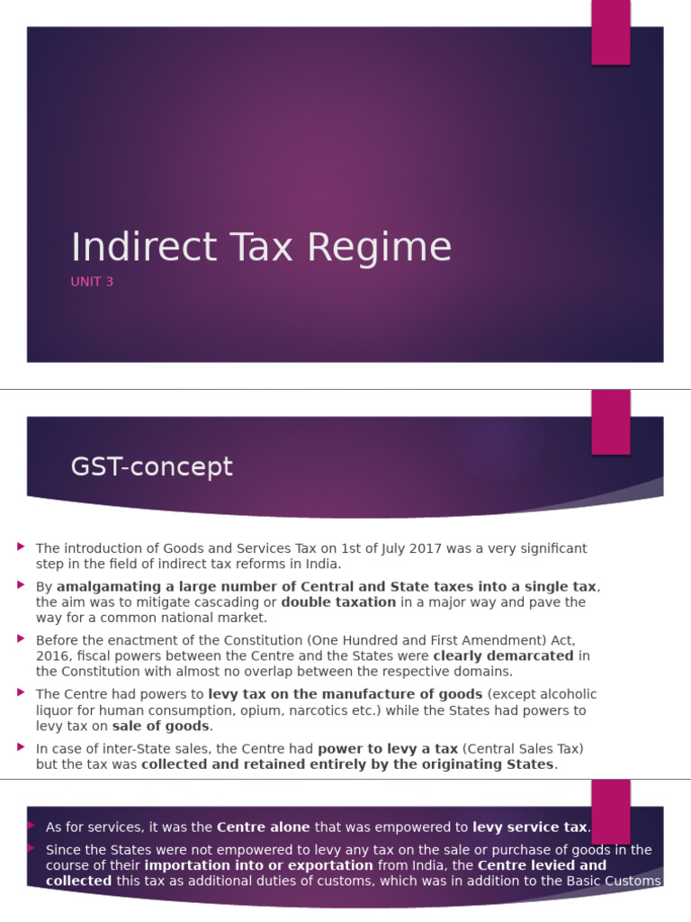 unit 3 | PDF | Taxes | Value Added Tax