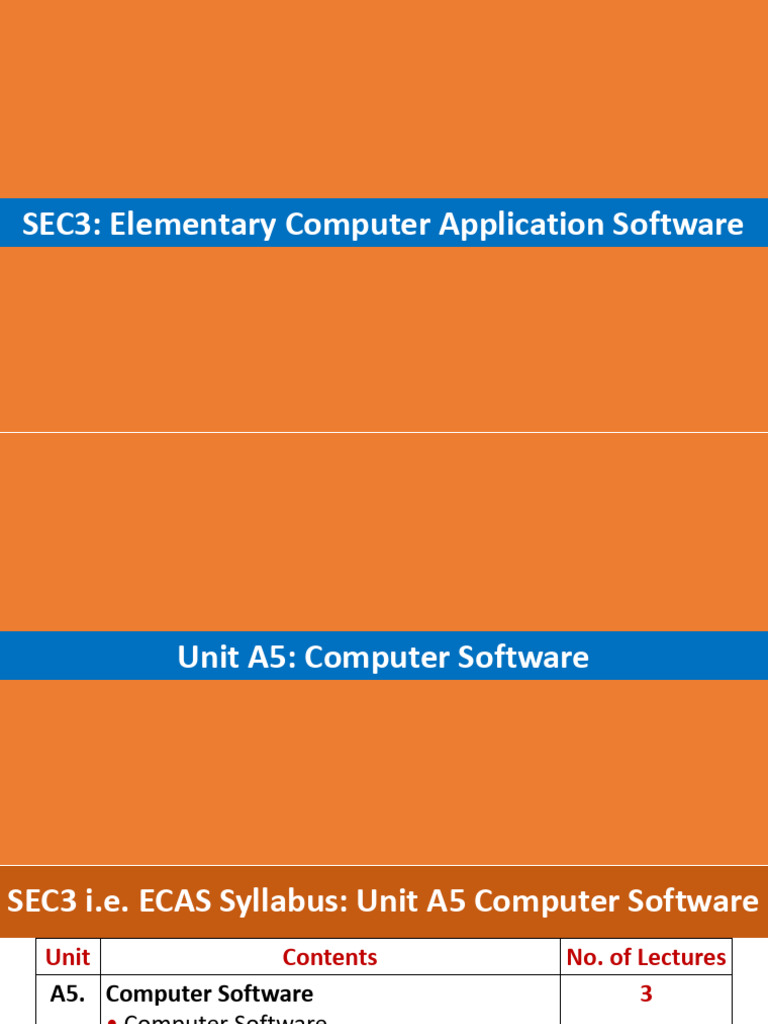 SEC3 - ECAS - Unit A5 Computer Software | PDF | Process (Computing ...
