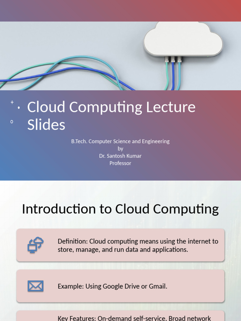 Cloud Computing Lecture Slides With Activities | PDF | Cloud Computing | Software As A Service