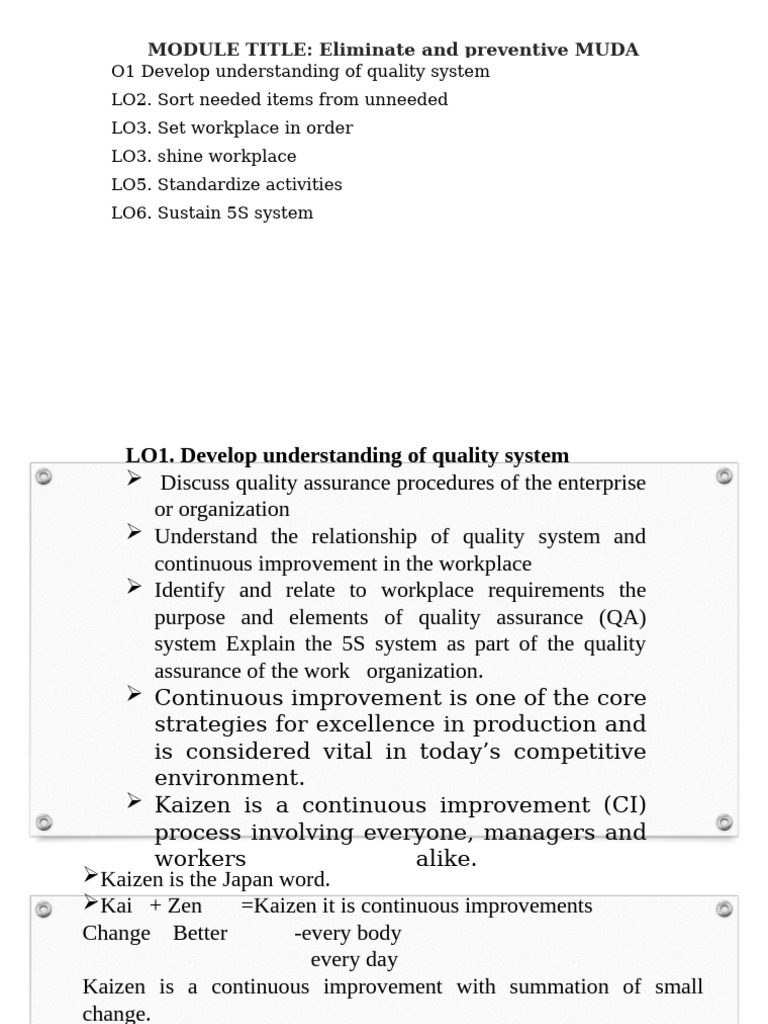 5S System: Eliminate Waste & Improve Quality | PDF | Business ...