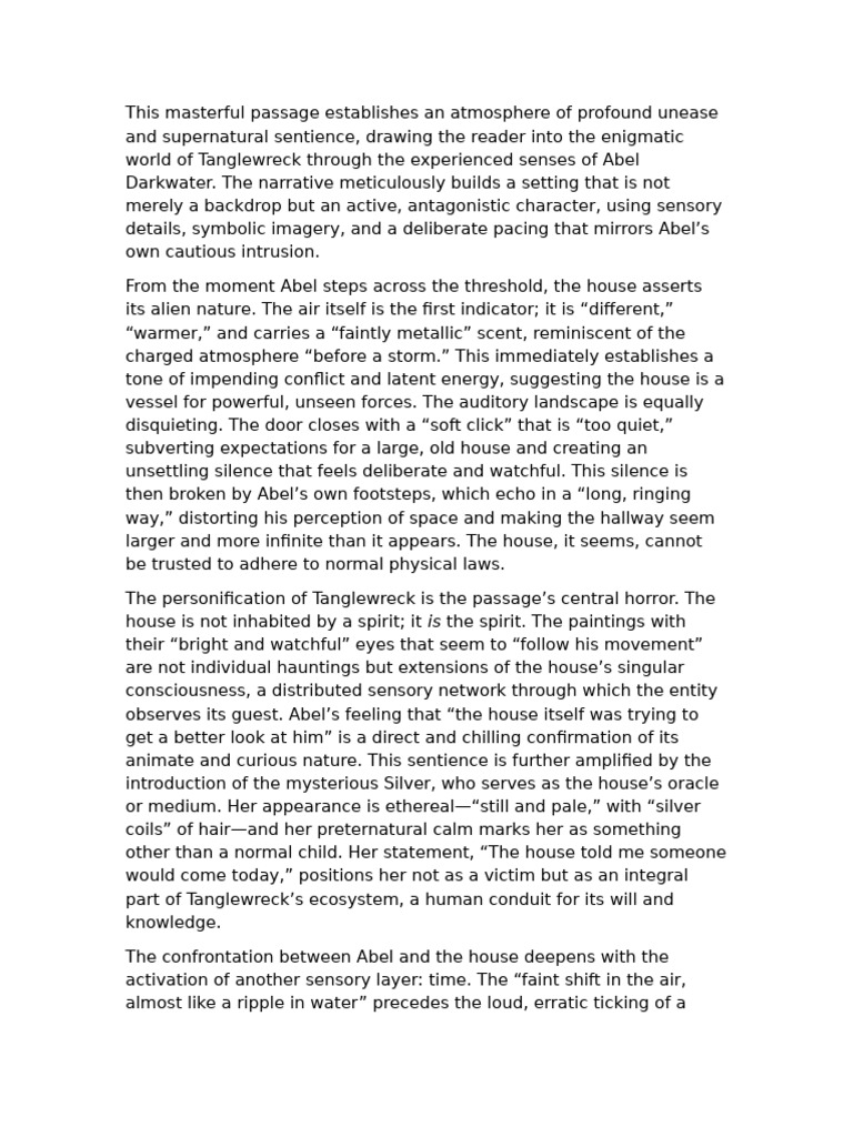 Abel Darkwater Stepped Into the Hallway of Tanglewreck | PDF | Perception | Neuroscience