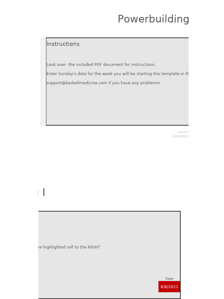Powerbuilding I | PDF | Calorie | Weight