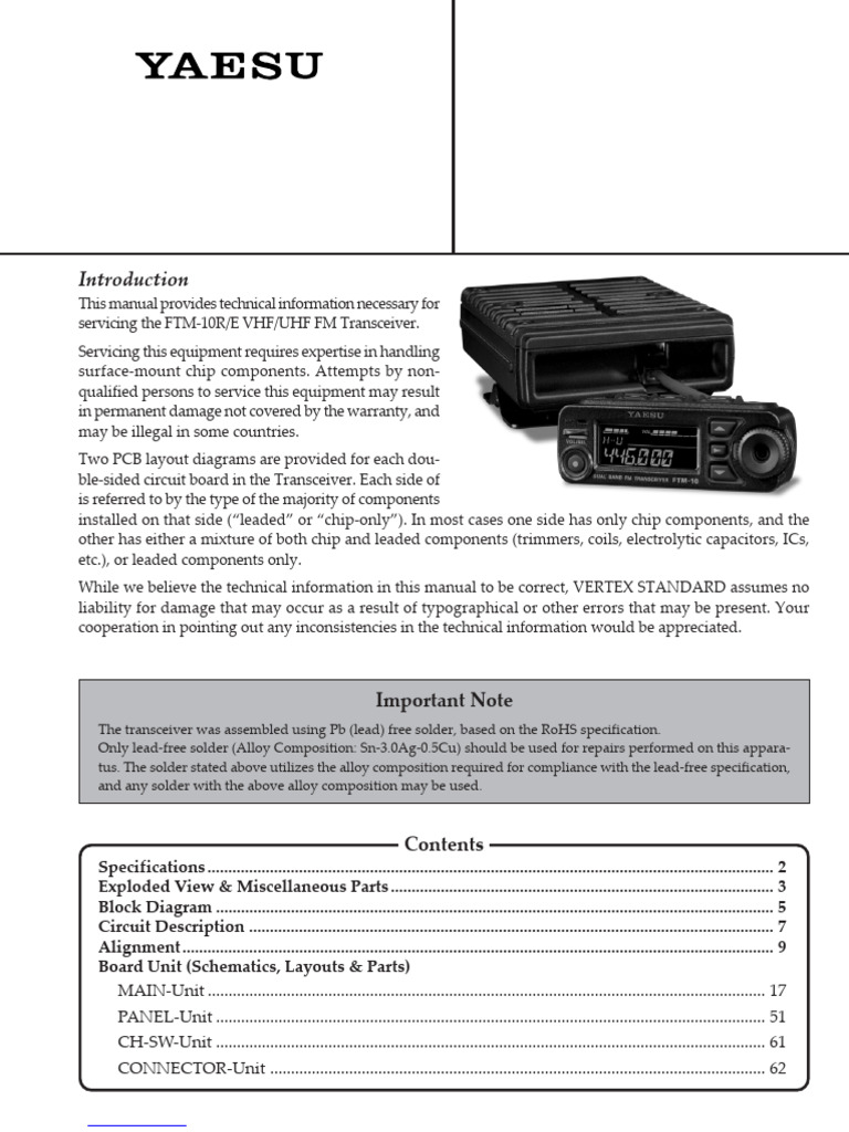 Yaesu FTM 10r | PDF | Frequency Modulation | Amplifier