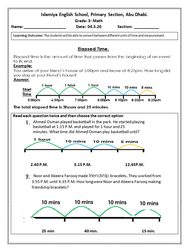 Grade 3 Math Assessment: Time & Measurement | PDF