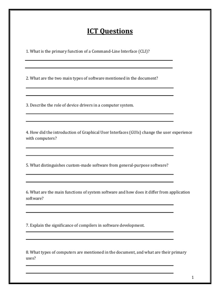 ICT Questions | PDF | Graphical User Interfaces | Operating System