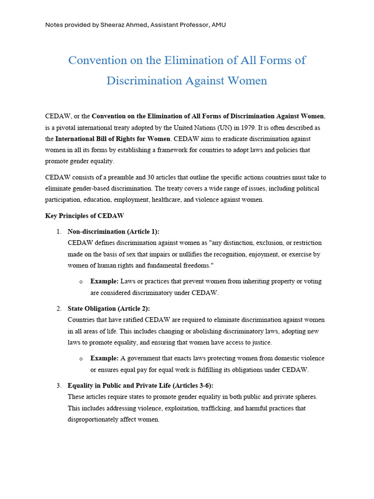 Convention on the Elimination of All Forms of Discrimination Against ...