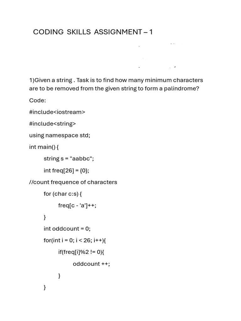 Coding Skill Assignment 1 | PDF