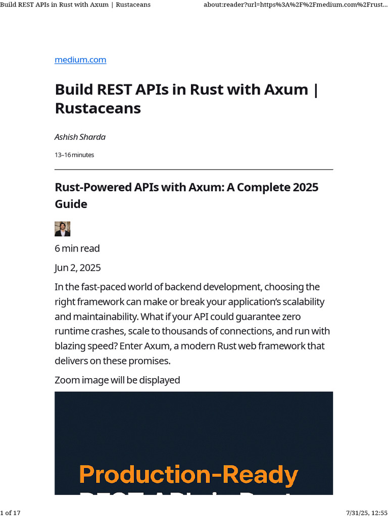 Build REST APIs in Rust with Axum _ Rustaceans | PDF | Software Engineering | Information Technology