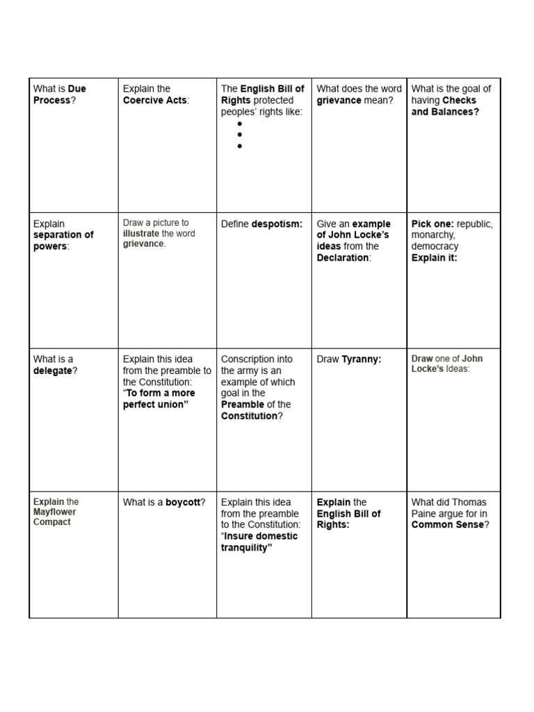 Civics Mustang Success Task Cards #2 | PDF