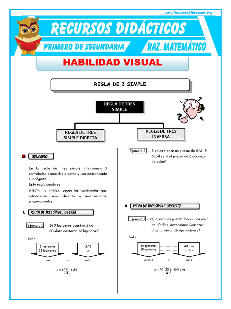 Regla de Tres Simple 1°-2025[1] | PDF