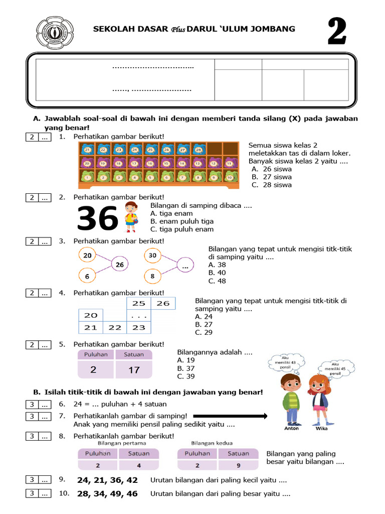 2025 08 Soal Matematika Unit 1 | PDF