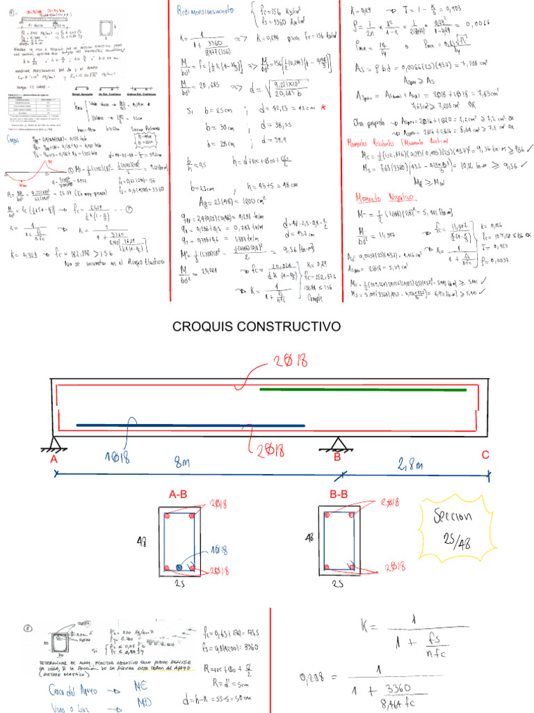 Clase Extra - Metodo Elastico - Viga Rectangular | PDF
