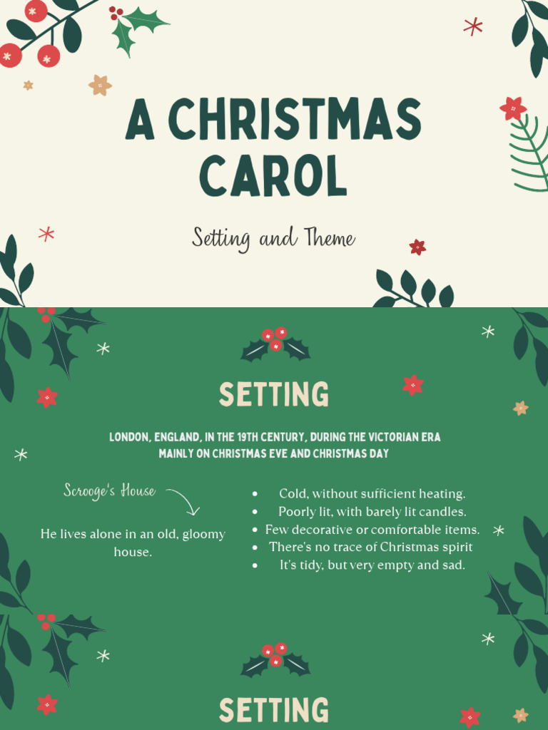A Christmas Carol: Setting & Themes | PDF | Ebenezer Scrooge ...