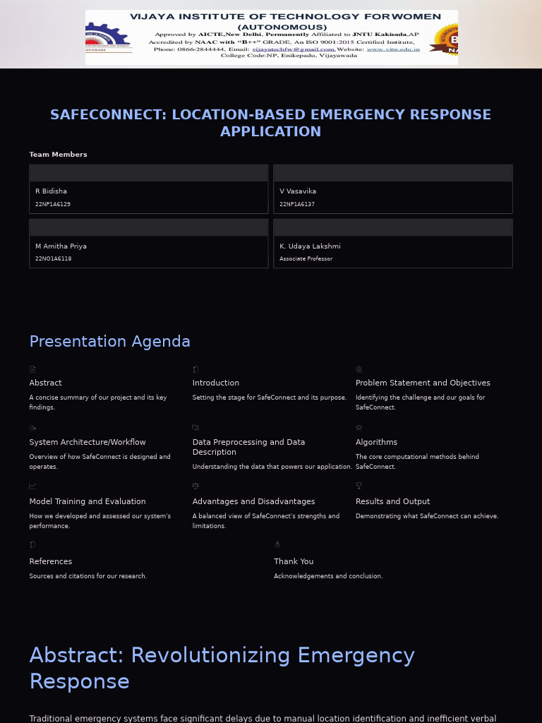 Safeconnect Location Based Emergency Response Application | PDF ...