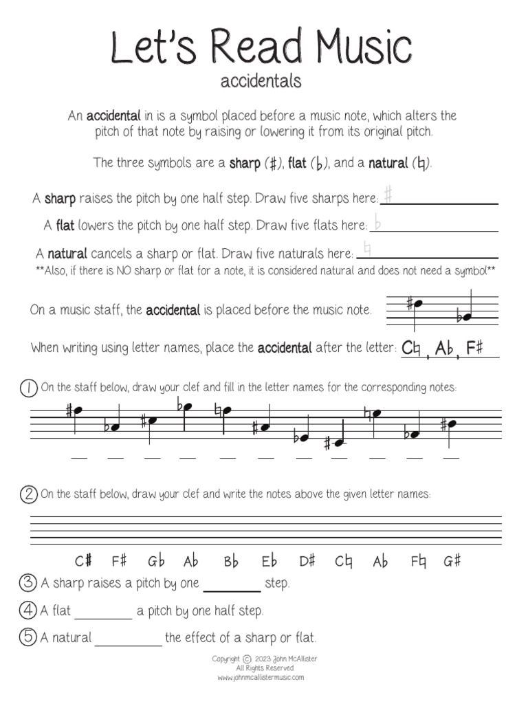 Understanding Music Accidentals | PDF