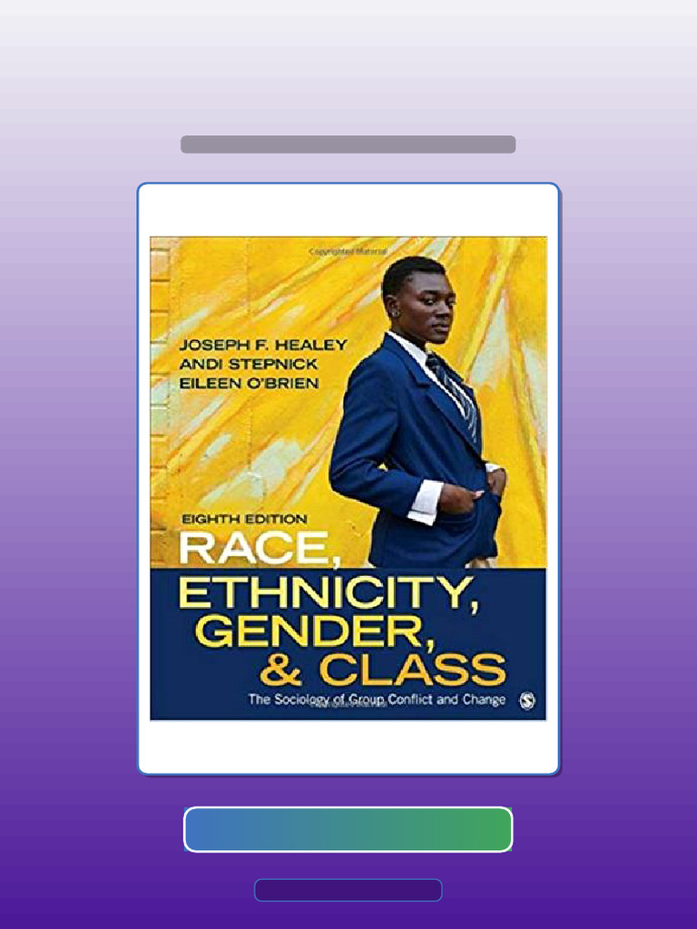 Race Ethnicity Gender and Class 8th Edition Joseph F Healey Eileen ...