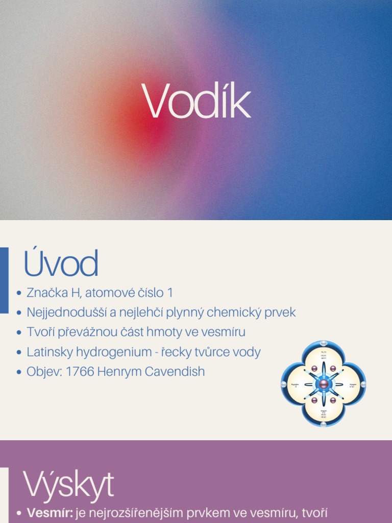 Vodík - Prezentace | PDF