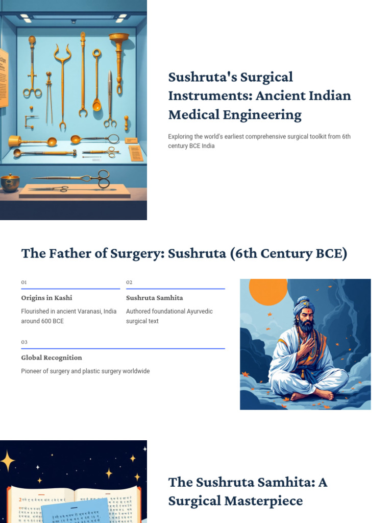 Sushruta's Ancient Surgical Instruments | PDF | Surgery | Plastic Surgery