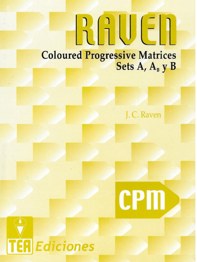 RAVEN Coloured Progressive Matrices | PDF