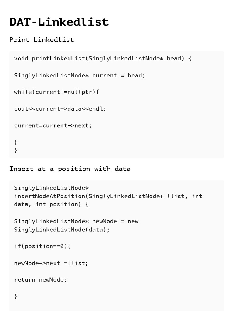 DAT Linkedlist | PDF