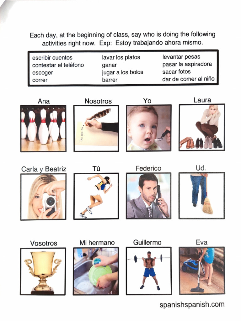 Present Progressive Practice | PDF