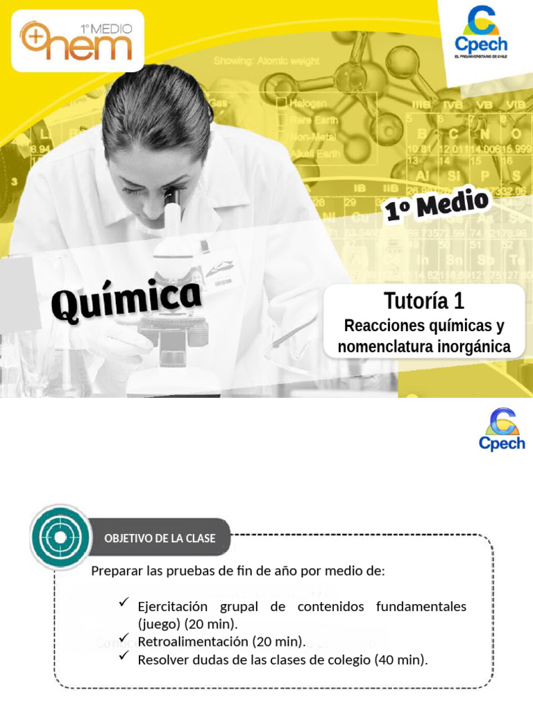 Tutoría 1 KAHOOT QM1 MAS NEM 2018 | PDF | Redox | Química Inorgánica
