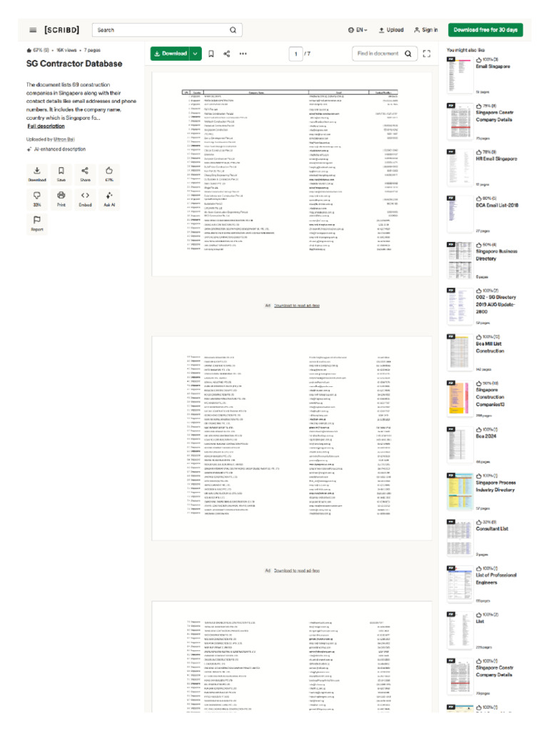 Screencapture Scribd Document 625688364 SG Contractor Database 2025 11 ...