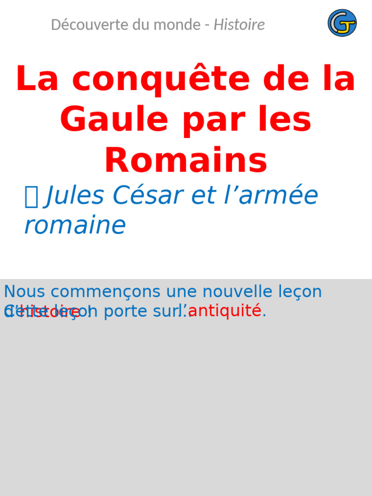 Conquête de la Gaule par Jules César | PDF | Gaule | Légion romaine